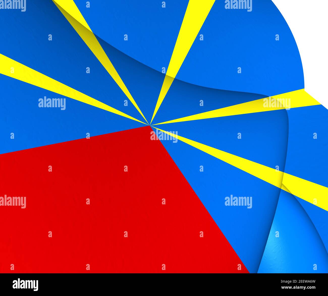 3D Flag of Reunion (proposed). 3D Illustration Stock Photo - Alamy