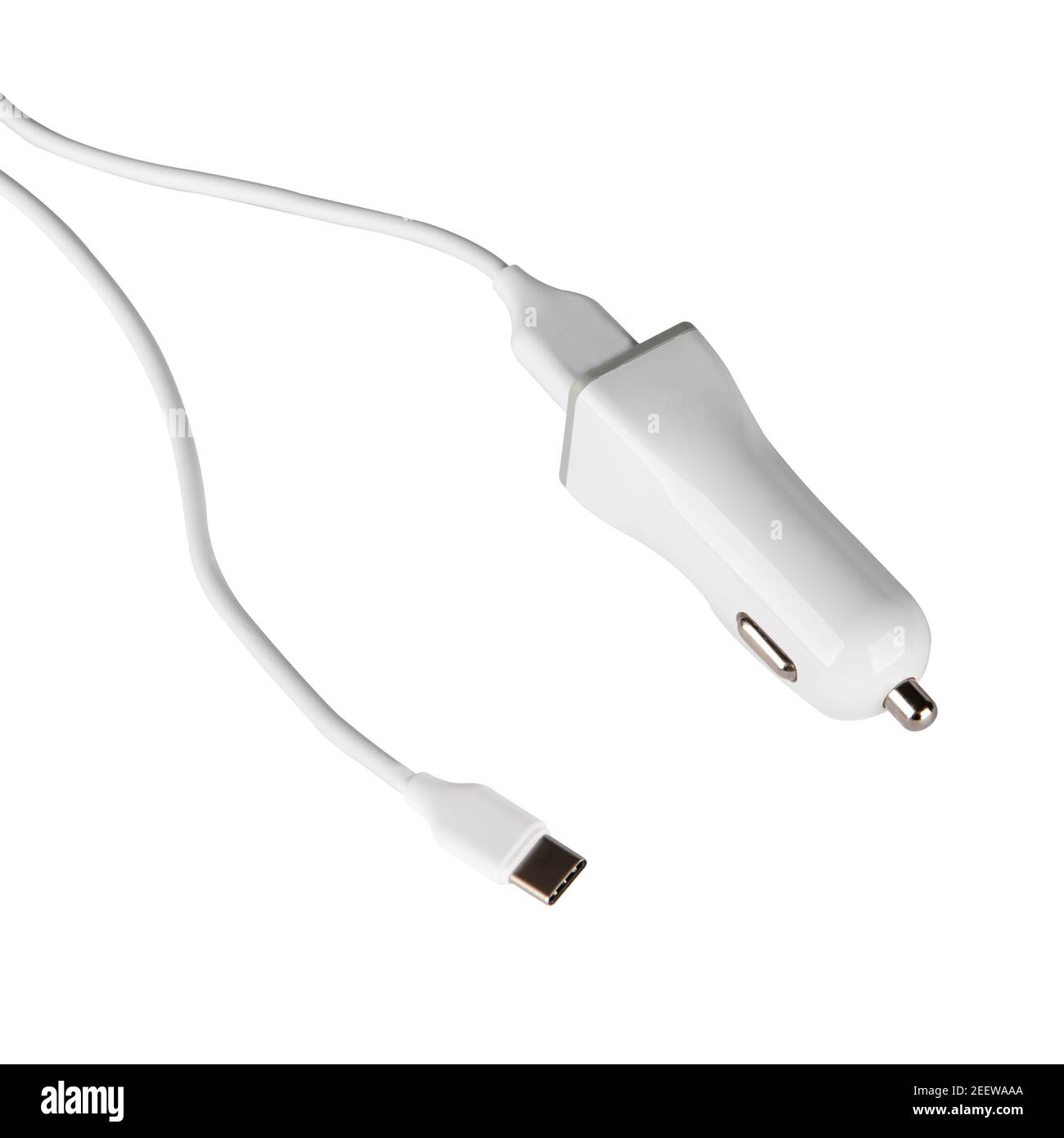 USB-C car phone charger on white background - Packshot Stock Photo - Alamy
