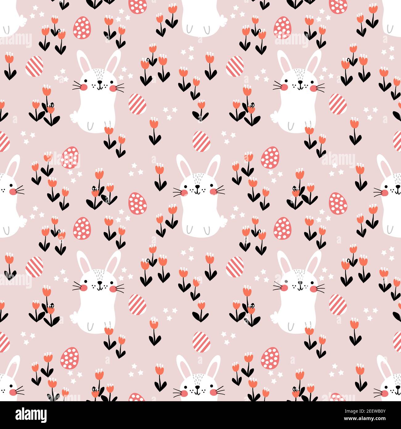 Cute baby bunny flower Stock Vector Images - Alamy