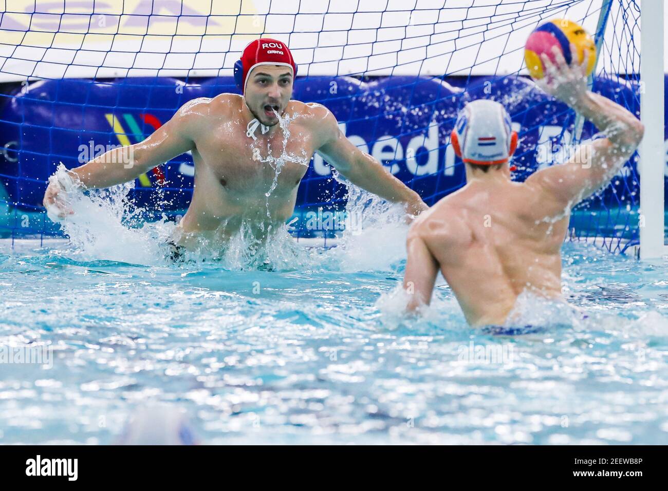 ROTTERDAM, NETHERLANDS - FEBRUARY 16: Marius Florin Tic of Romania ...