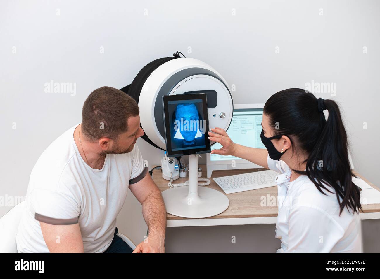 Dermatology skin analysis hi-res stock photography and images - Alamy