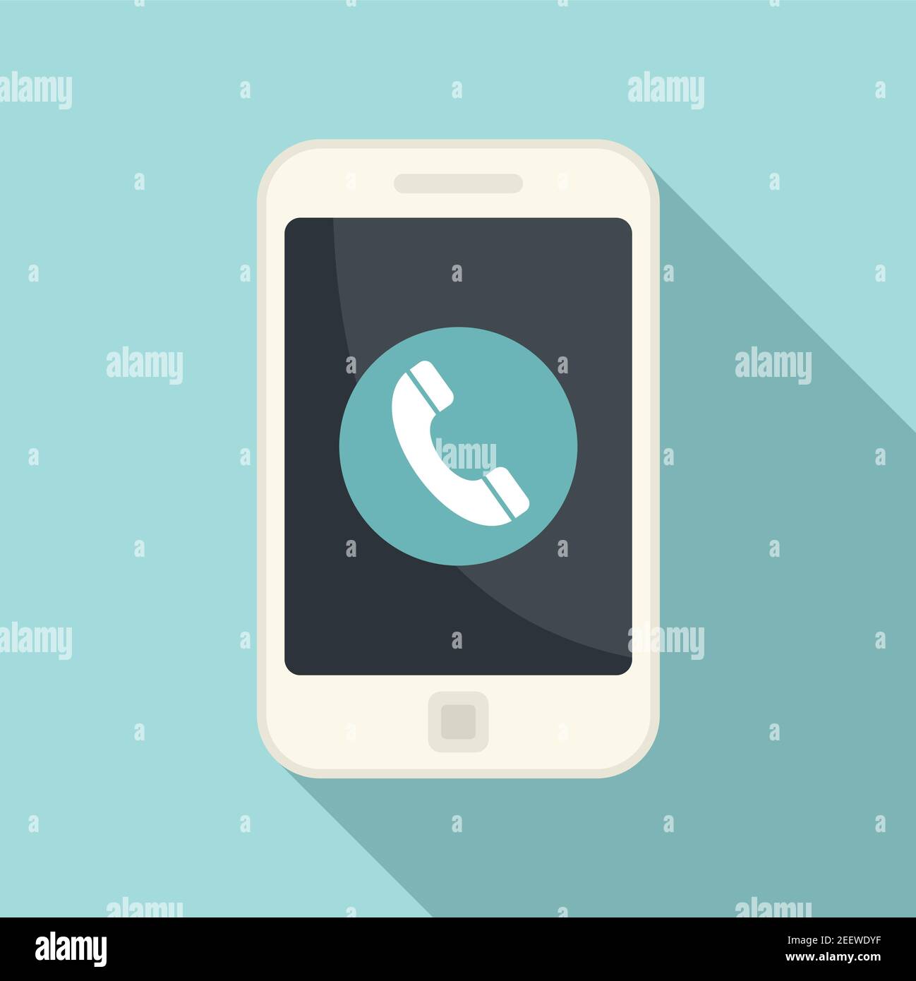 Office manager smartphone icon, flat style Stock Vector Image & Art - Alamy