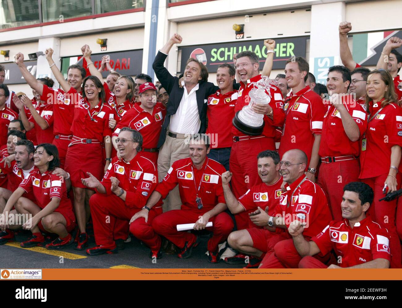 Michael schumacher ross brawn jean todt hi-res stock photography and ...
