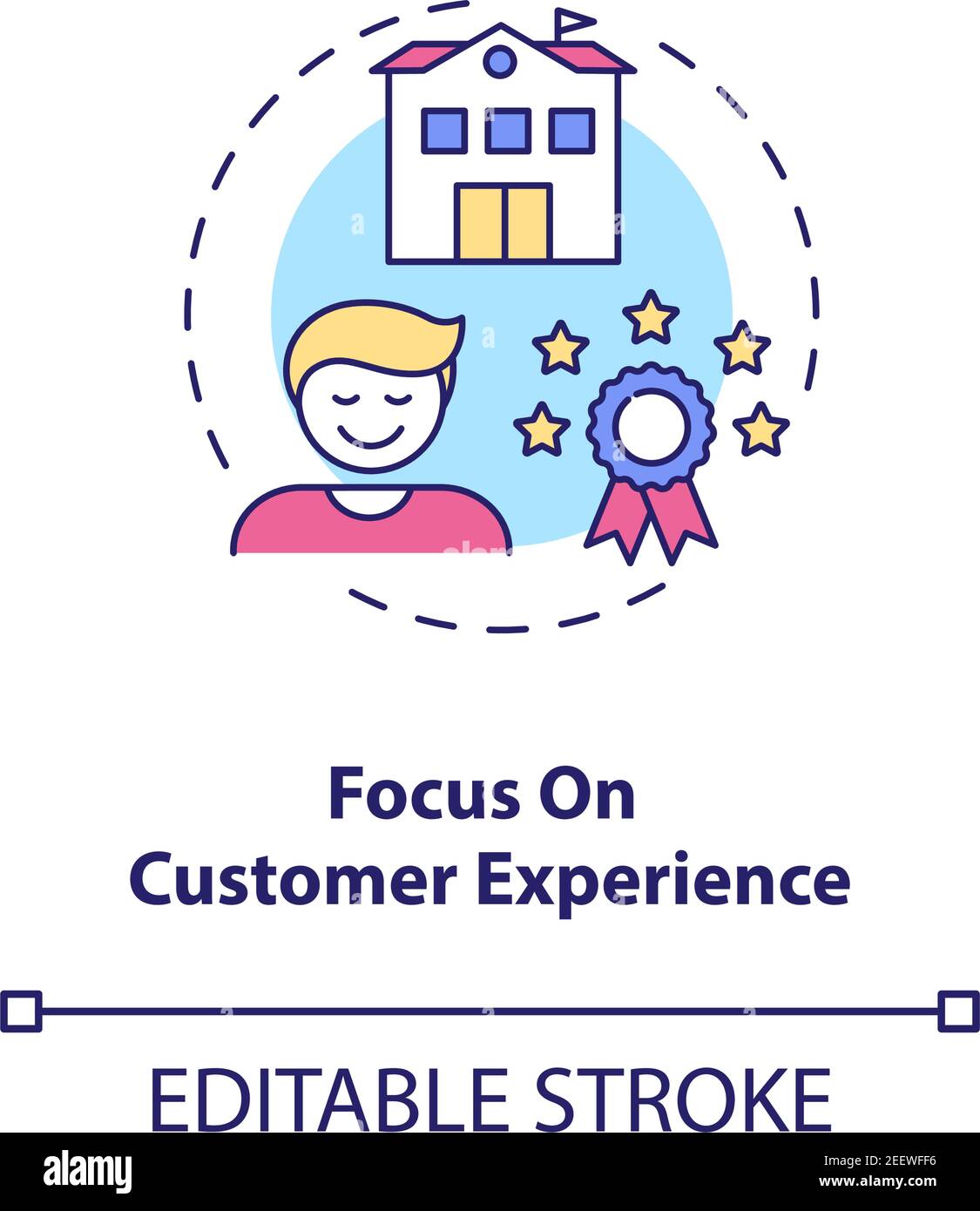 Focus on customer experience concept icon Stock Vector Image & Art - Alamy