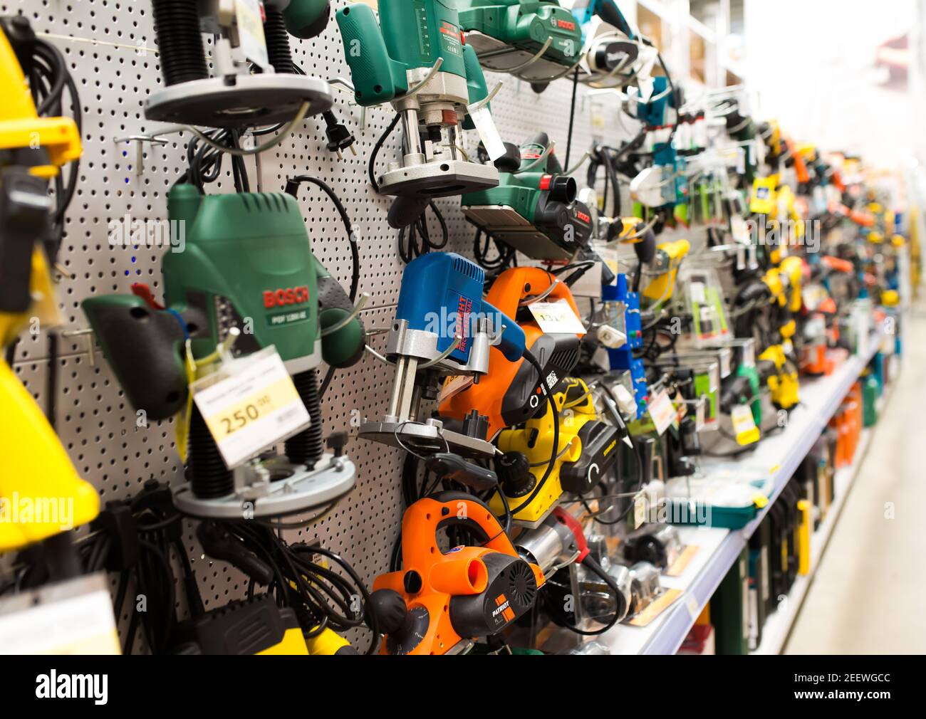Department of construction electric tools of a various manufacturers ...