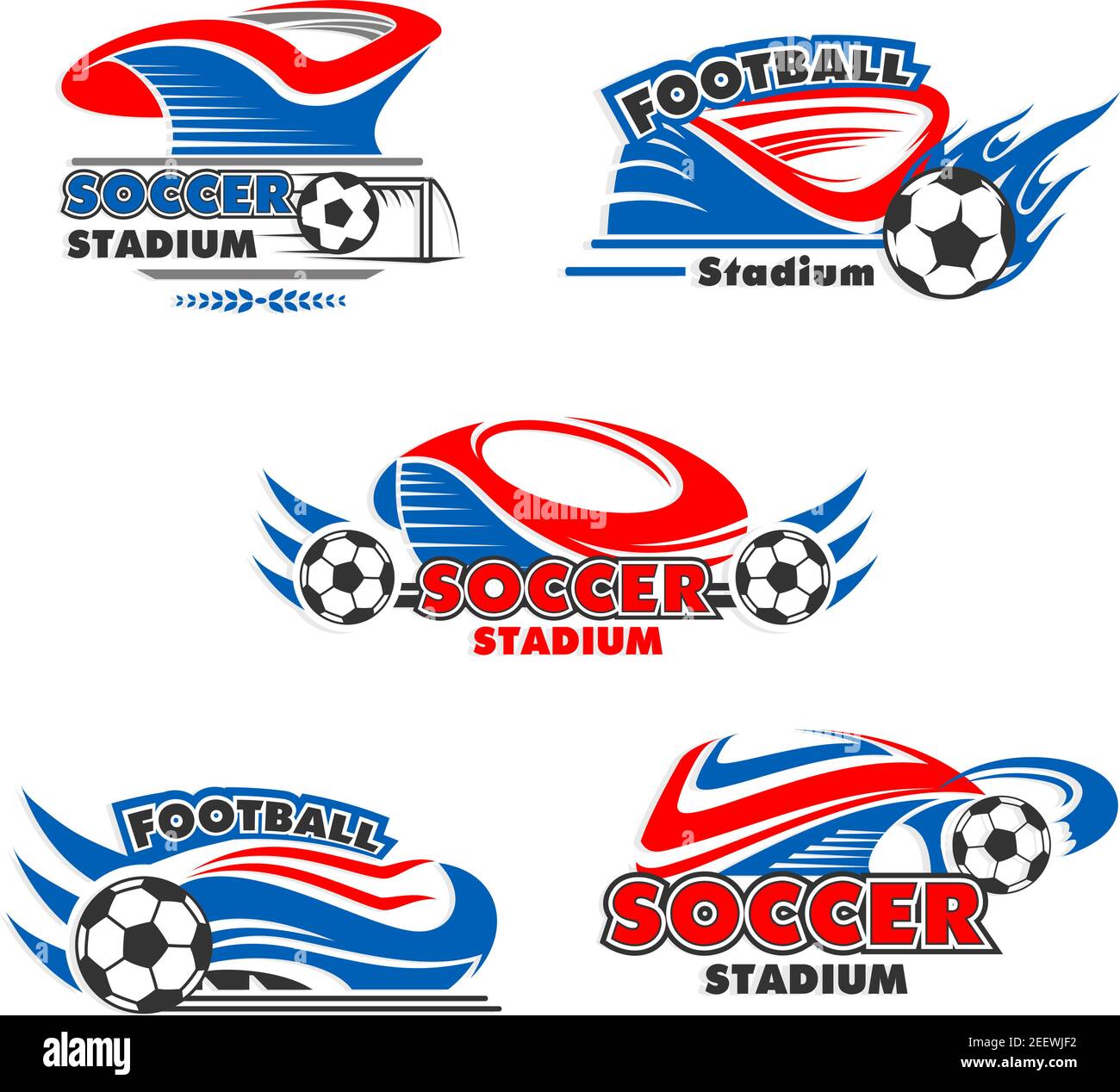 Football Sport Club Badge Soccer Stadium Stock Vector