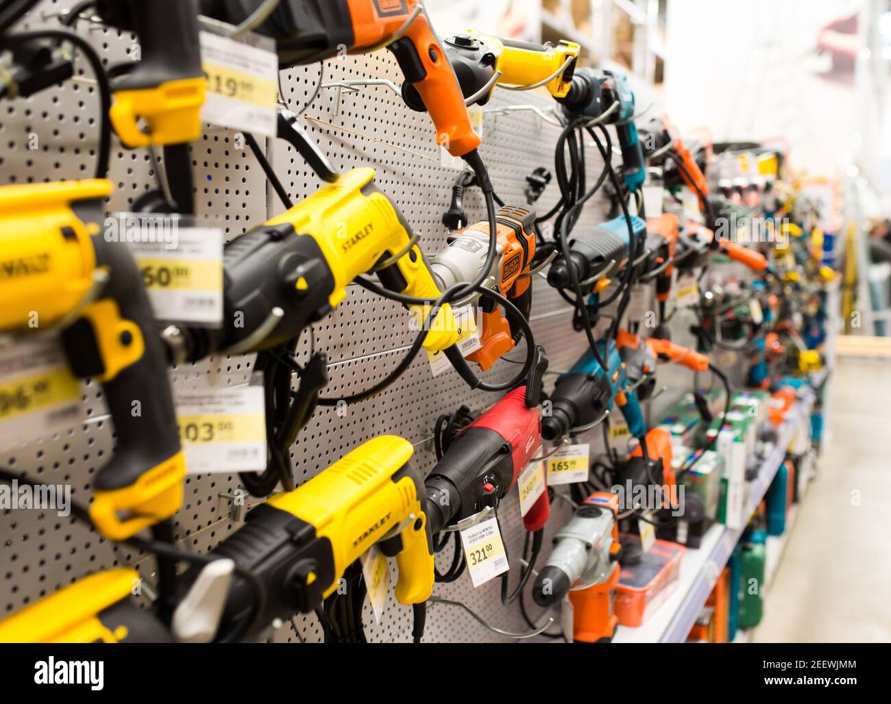 Department of construction electric tools of a various manufacturers ...