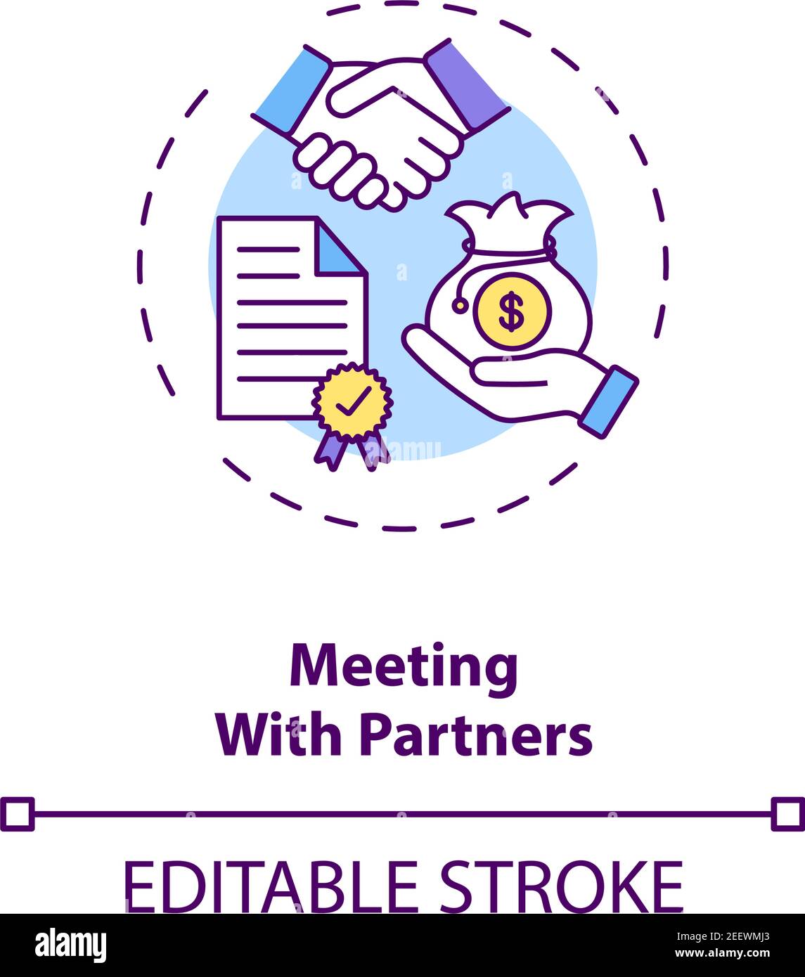 Meeting with partners concept icon Stock Vector Image & Art - Alamy