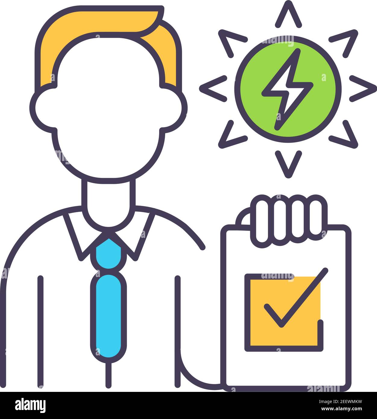 Environmental quality assessment RGB color icon Stock Vector Image ...