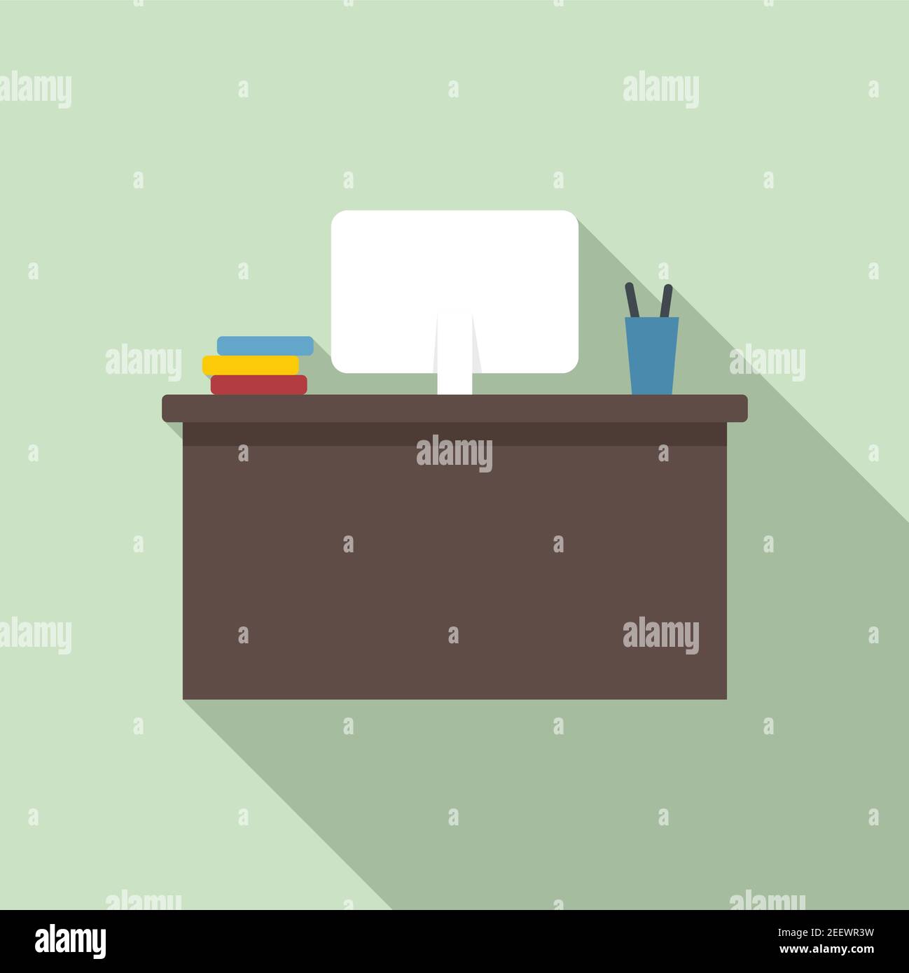 Office manager desktop icon, flat style Stock Vector Image & Art - Alamy