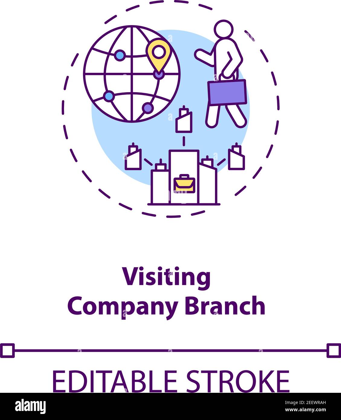 Visiting company branch concept icon Stock Vector Image & Art - Alamy