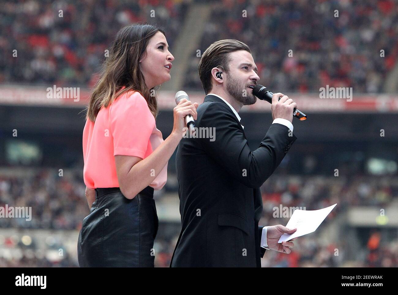 London, UK. 9th June 2013. Lisa Snowdon and Justin Timberlake host on ...