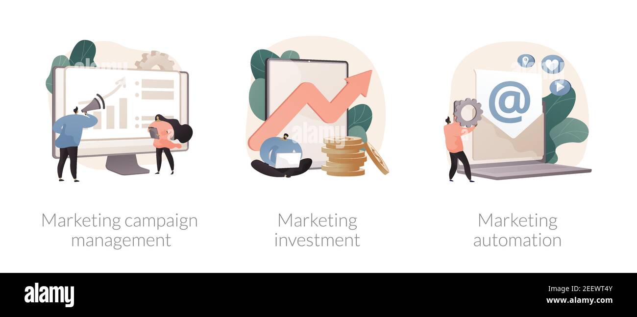 Advertising campaign abstract concept vector illustrations Stock Vector ...