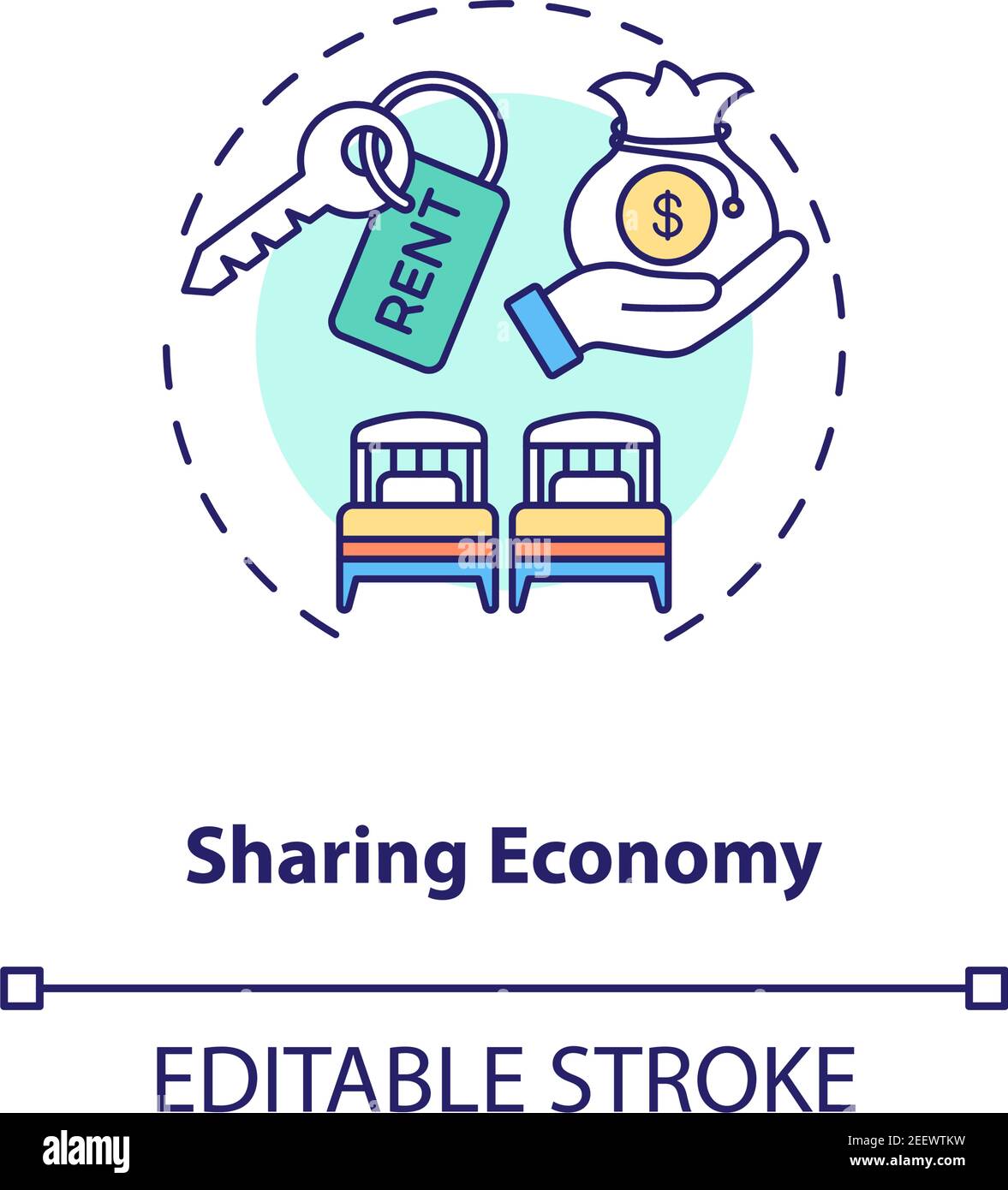 Sharing economy concept icon Stock Vector Image & Art - Alamy