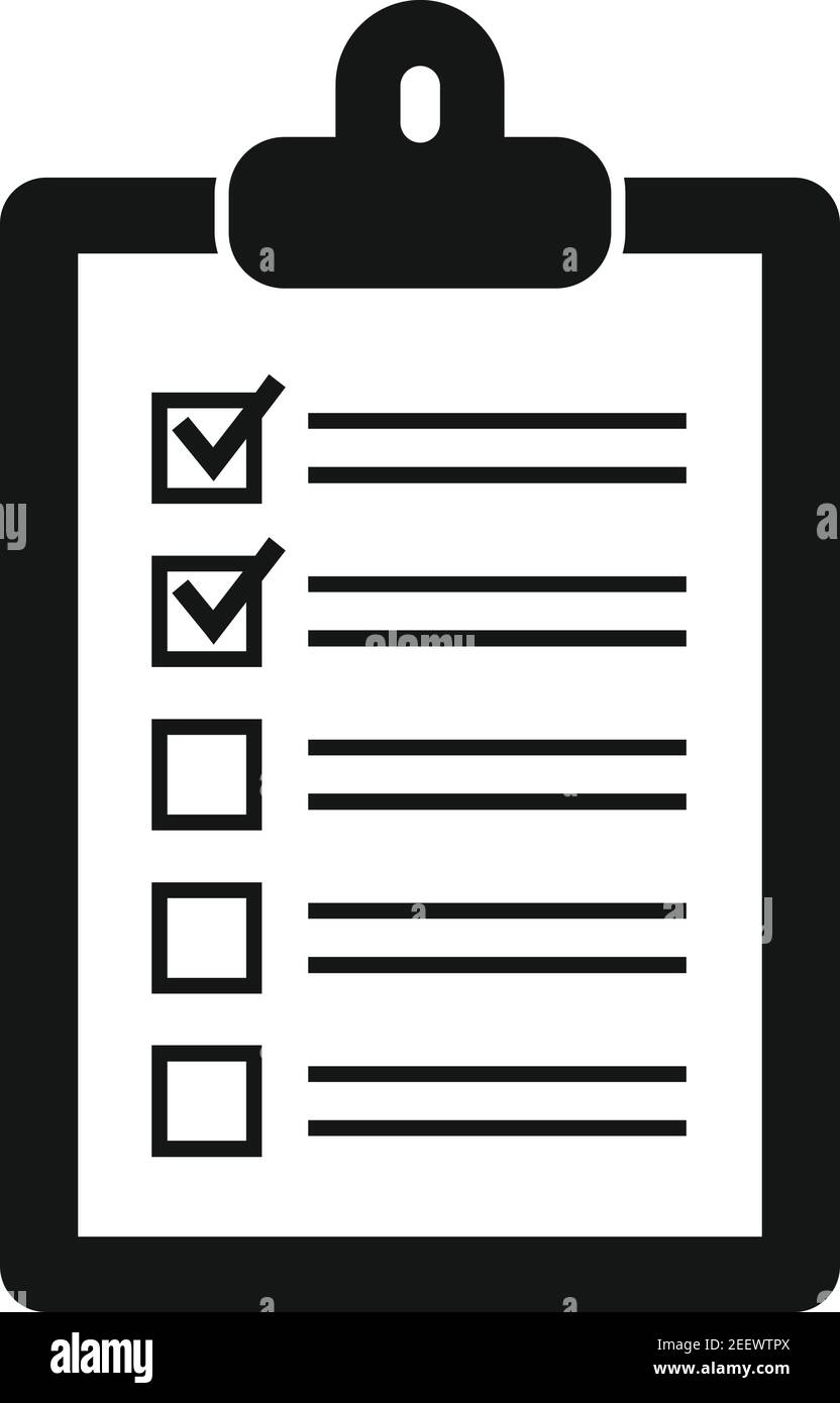 Office manager clipboard icon, simple style Stock Vector Image & Art ...