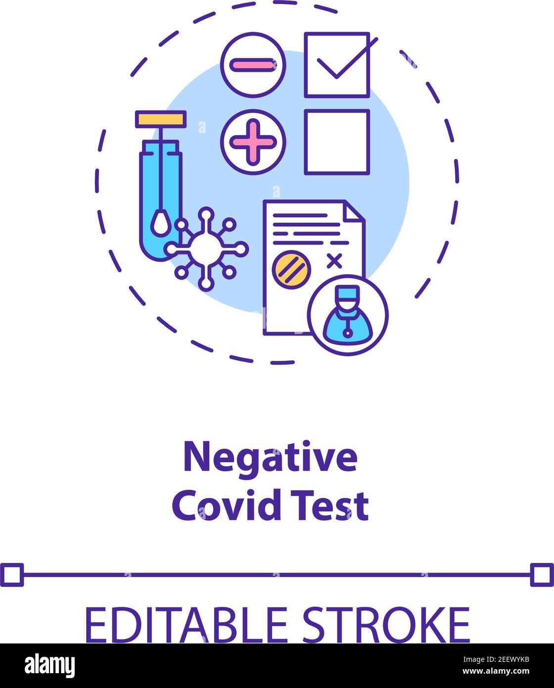 Corona negative test icon Cut Out Stock Images & Pictures - Alamy