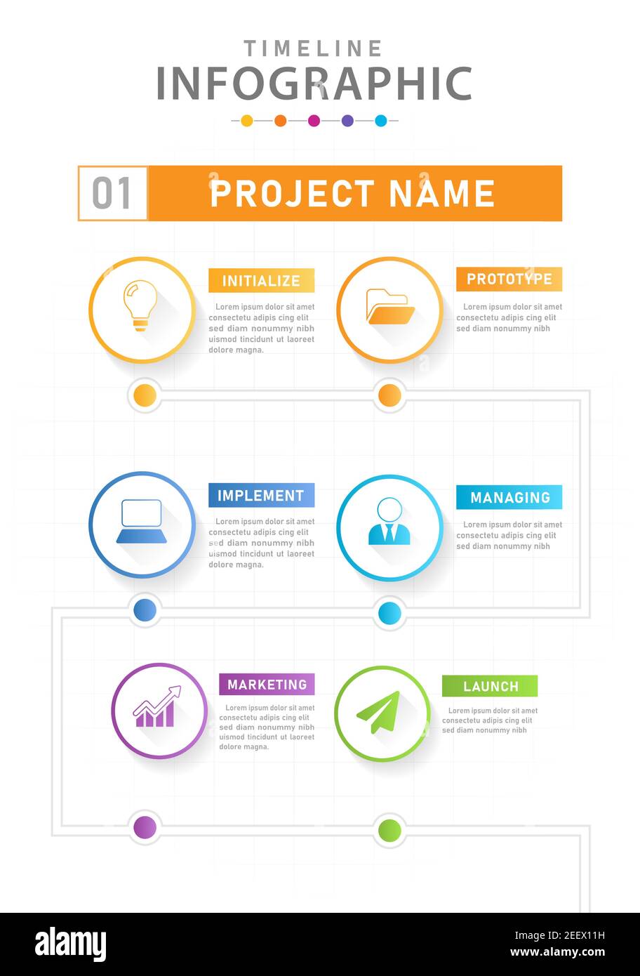 Infographic template for business. Modern Timeline diagram with ...
