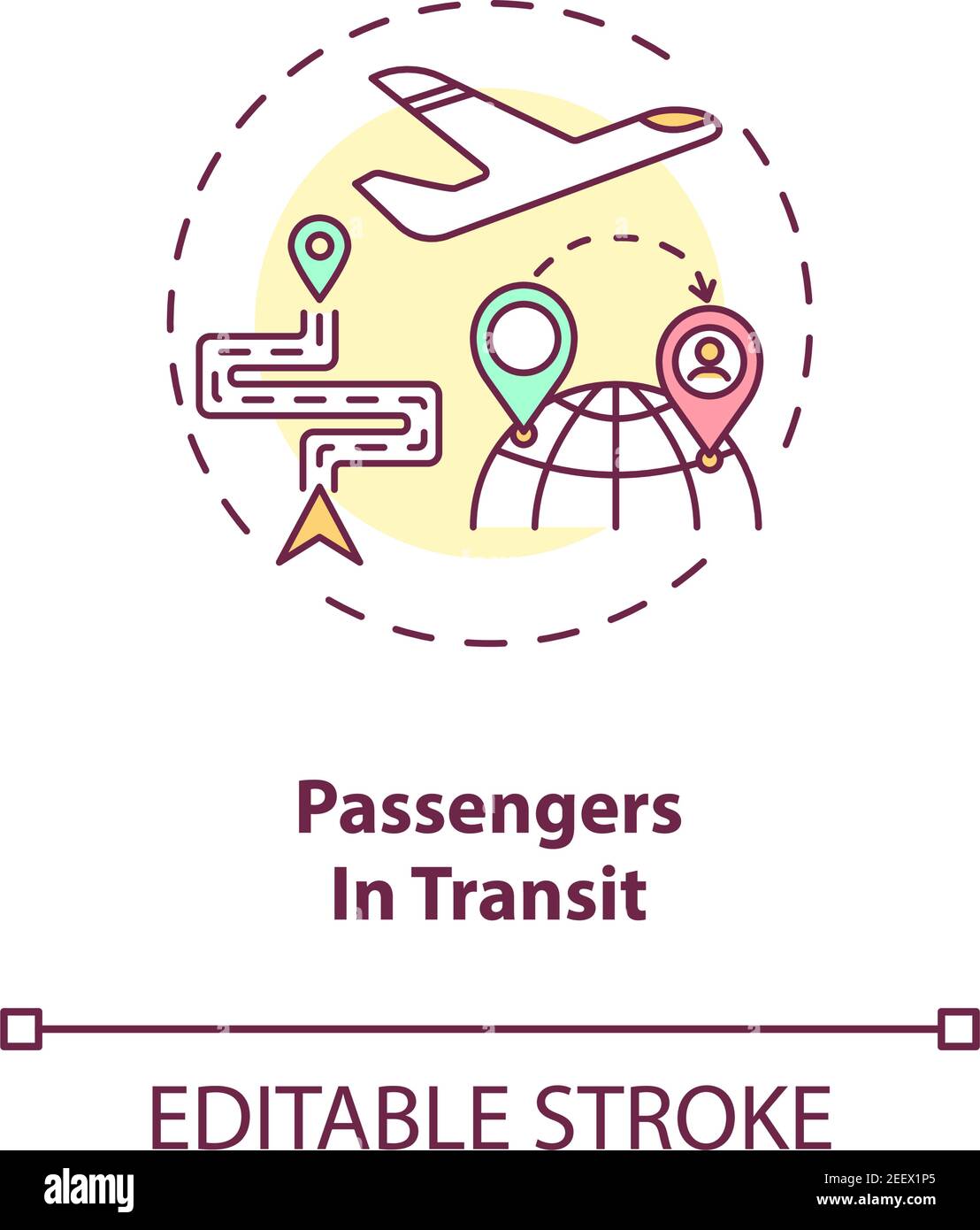 Passenger in transit concept icon Stock Vector Image & Art - Alamy