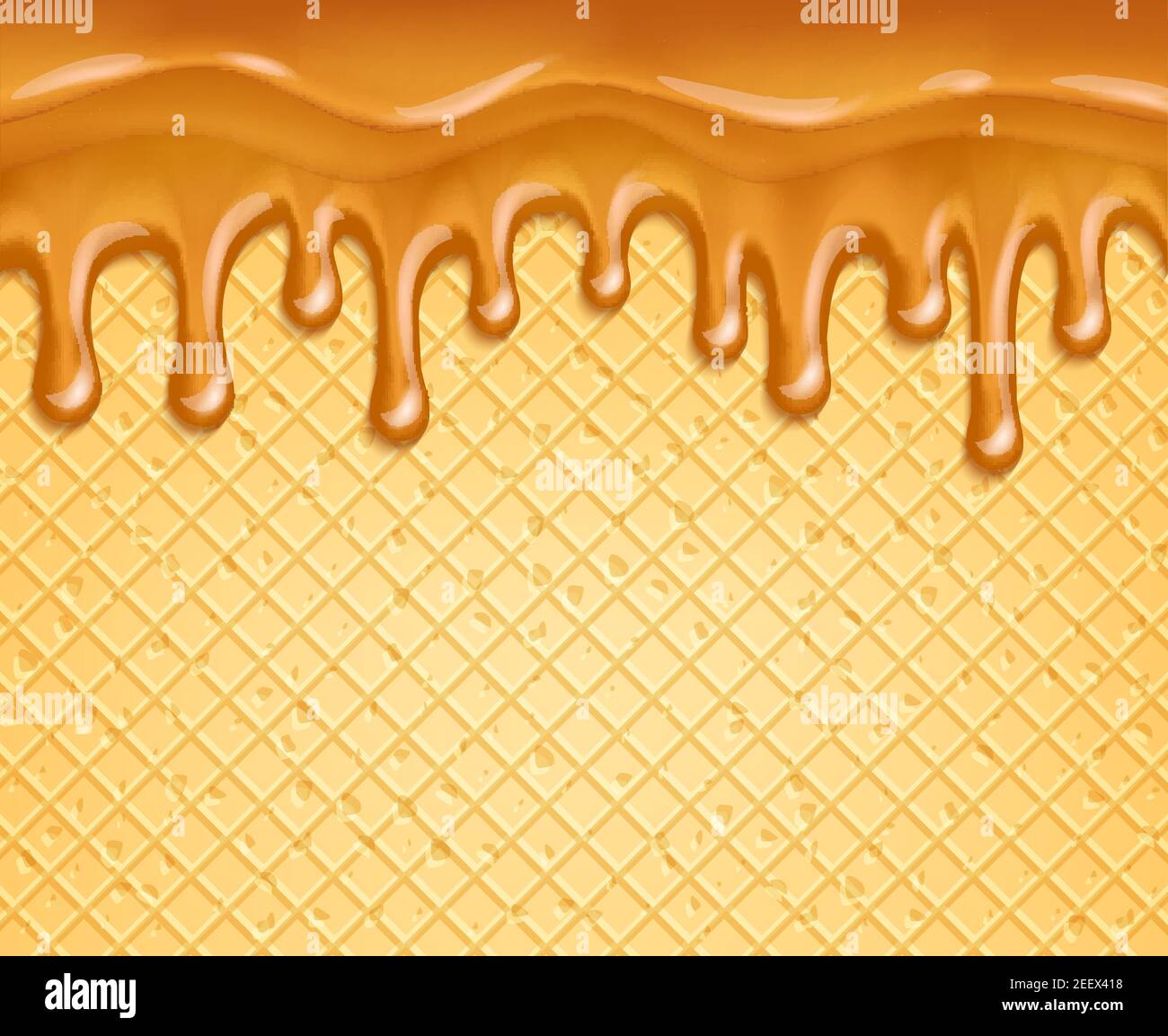 Caramel wafer splash Stock Vector Images - Alamy