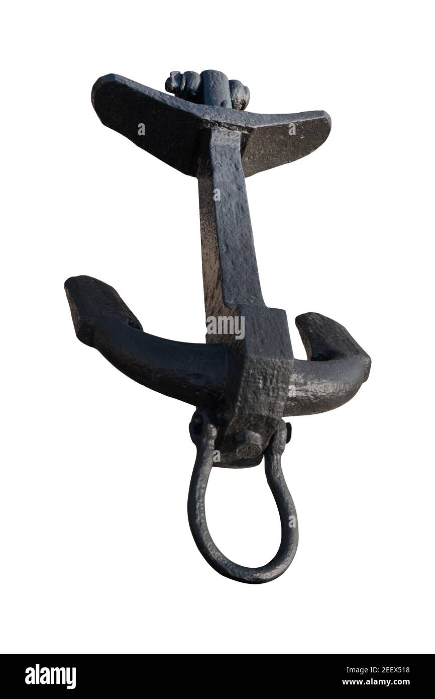 Ship's anchor, medieval, on a white background, isolated Stock Photo ...