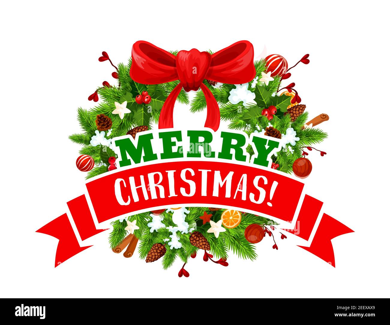 Mas tree red label Stock Vector Images - Alamy