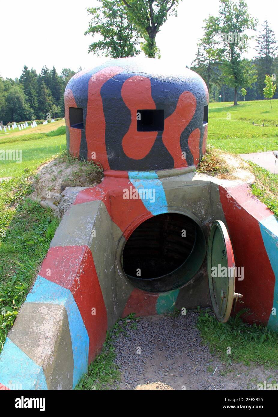 Remains of the Stalin Line, pre-WWII defense installations, currently ...