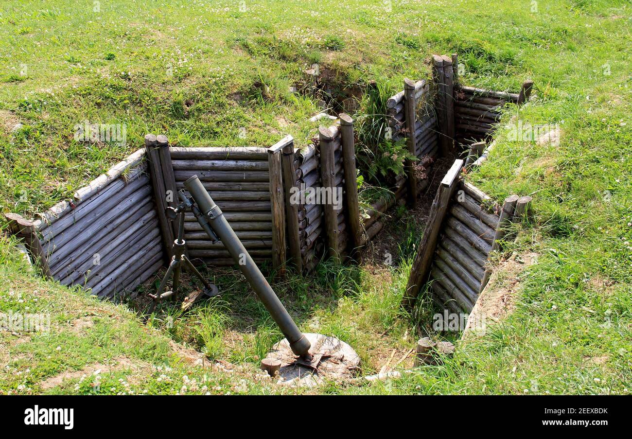 Remains of the Stalin Line, pre-WWII defense installations, currently ...