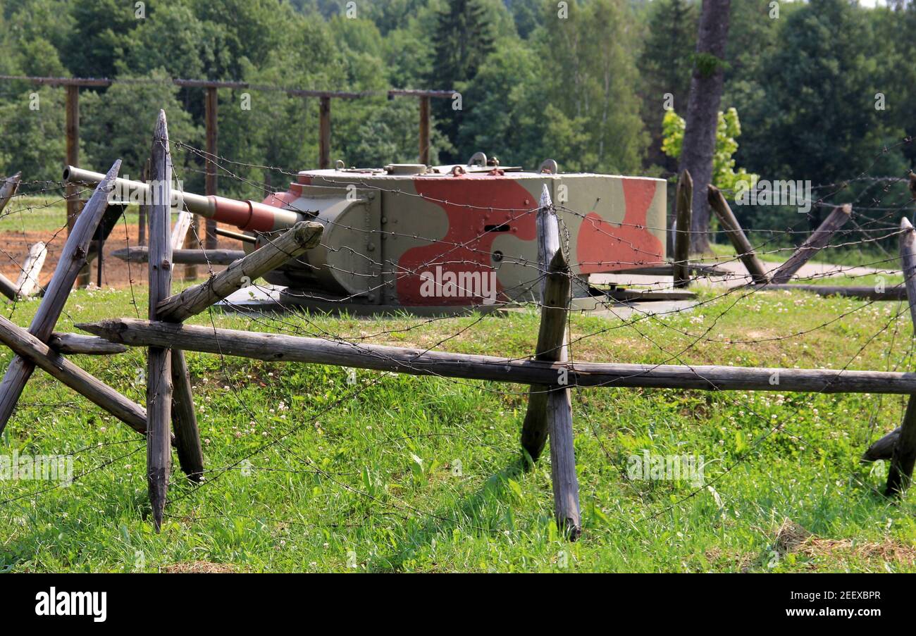 Remains of the Stalin Line, pre-WWII defense installations, currently ...