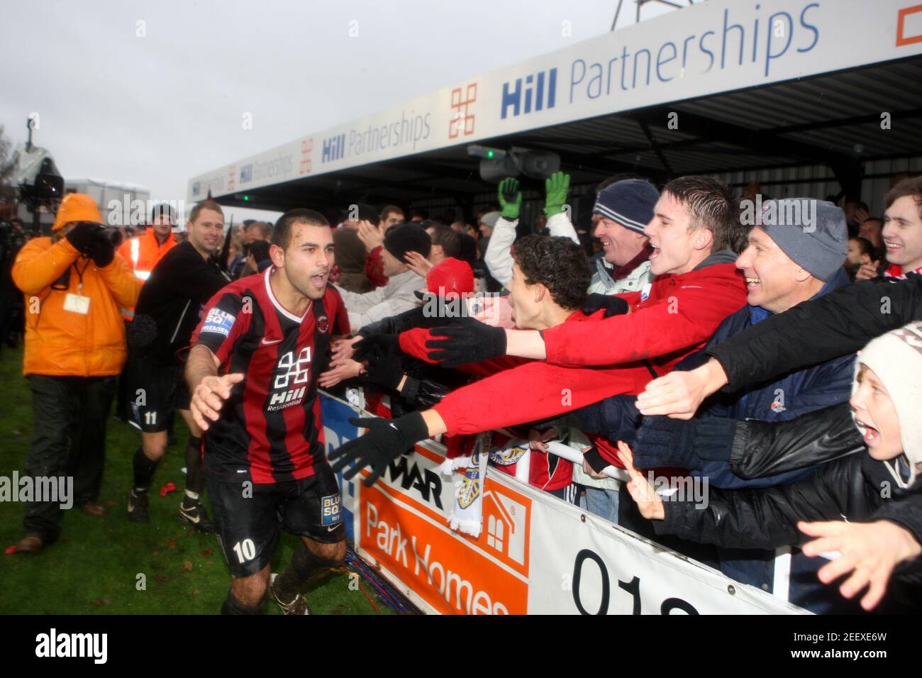 Histon fans fa cup second round match glass world stadium hi-res stock ...