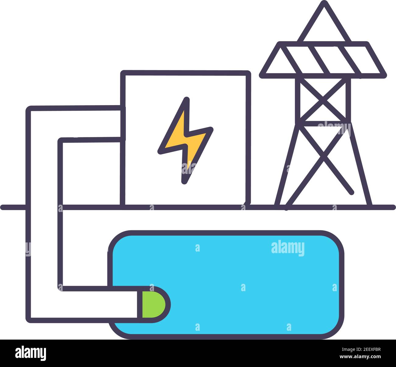 Linear engines and electricity Stock Vector Images - Alamy