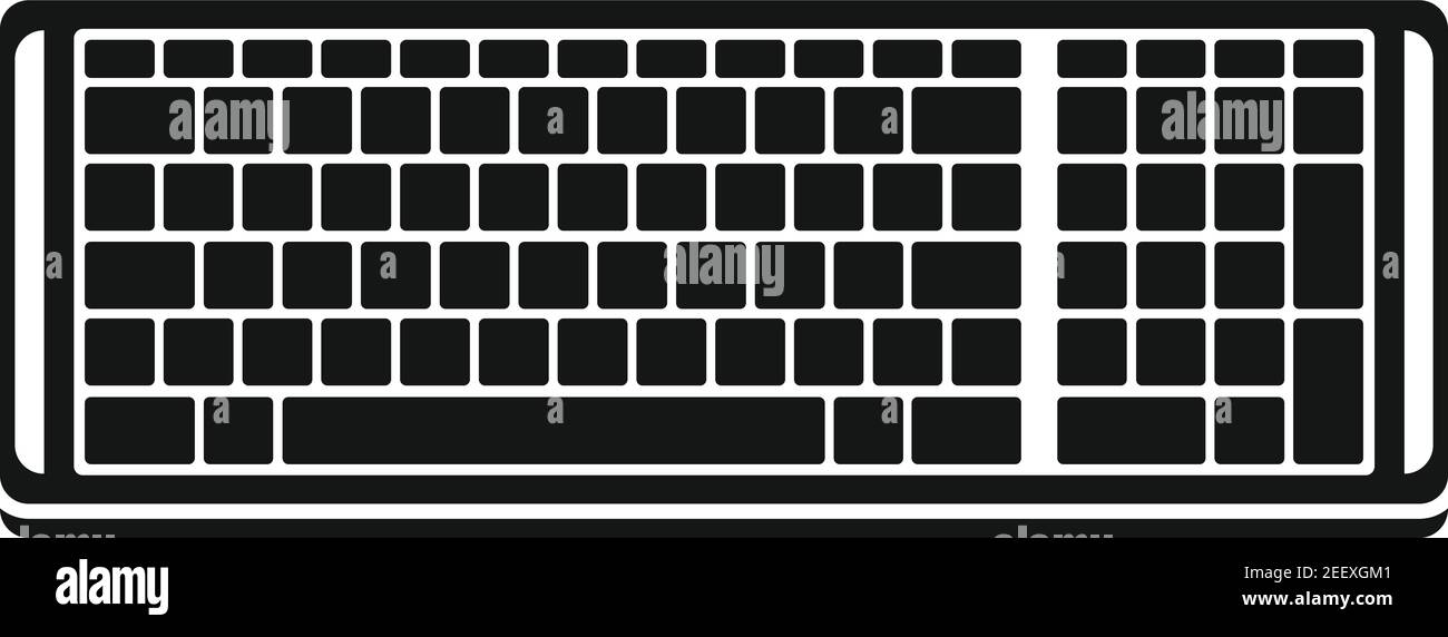 Button keyboard icon, simple style Stock Vector Image & Art - Alamy