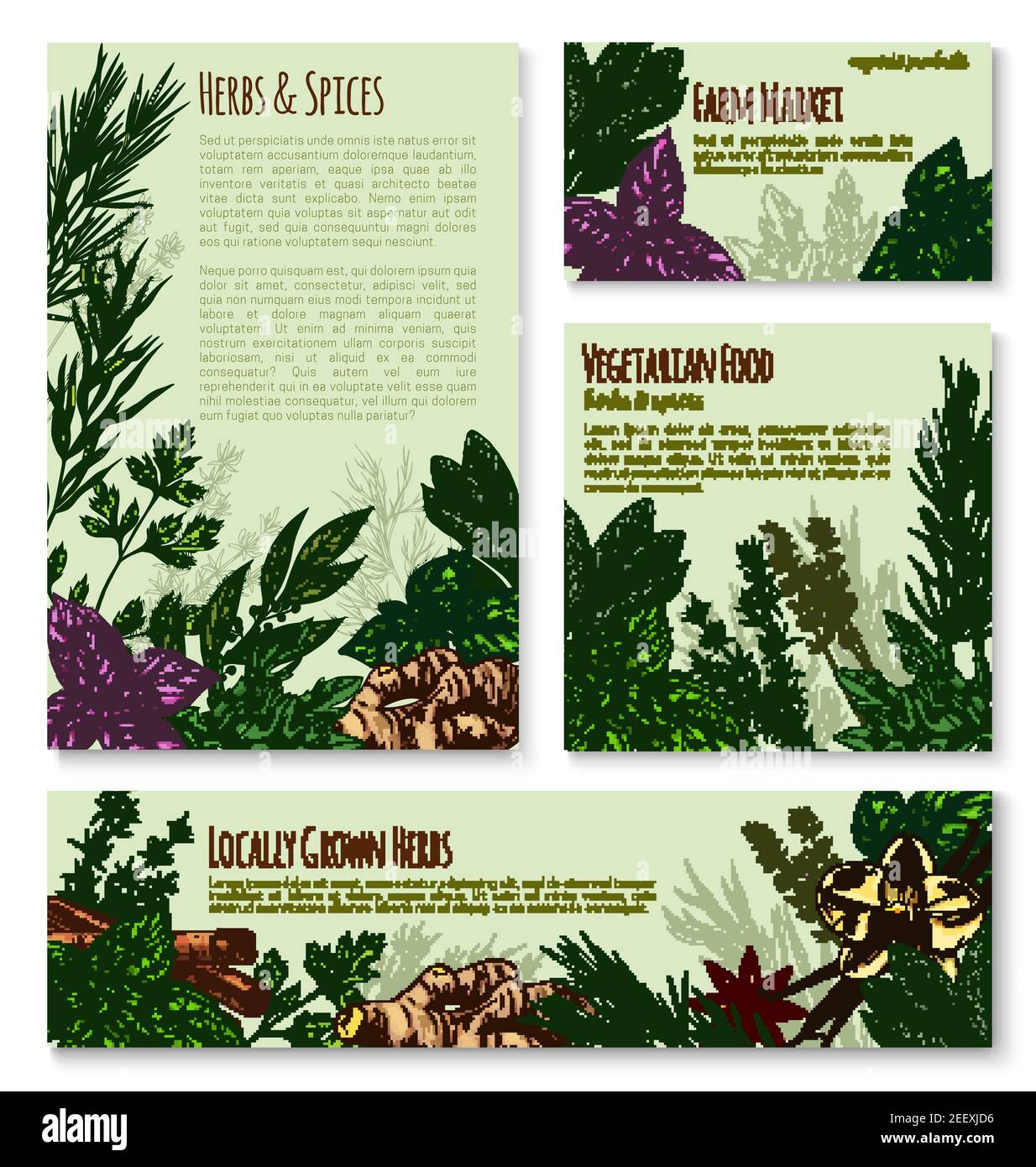 Basil mint Stock Vector Images - Alamy