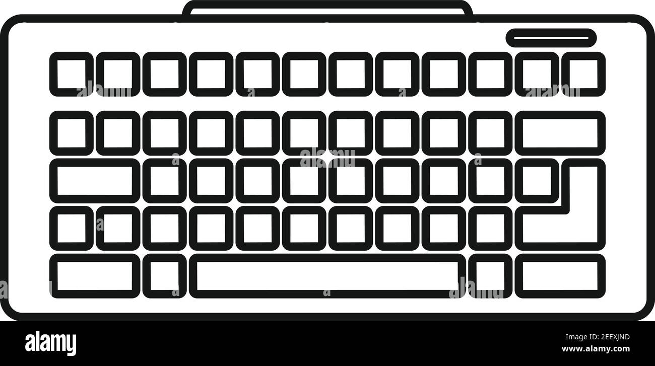 Device keyboard icon, outline style Stock Vector Image & Art - Alamy
