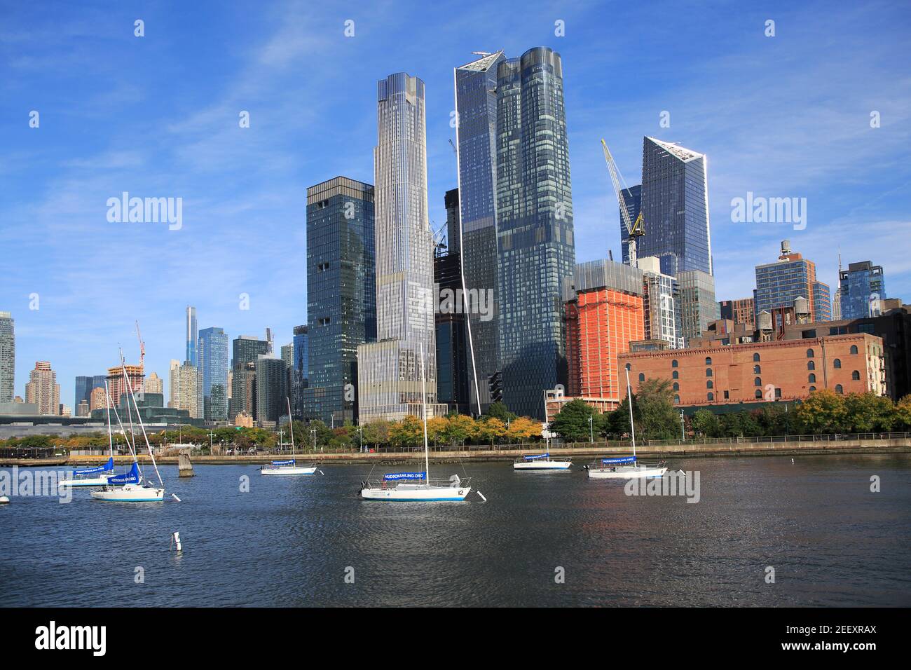 Hudson Yards Skyline, Hudson River, Chelsea, Manhattan, New York City ...