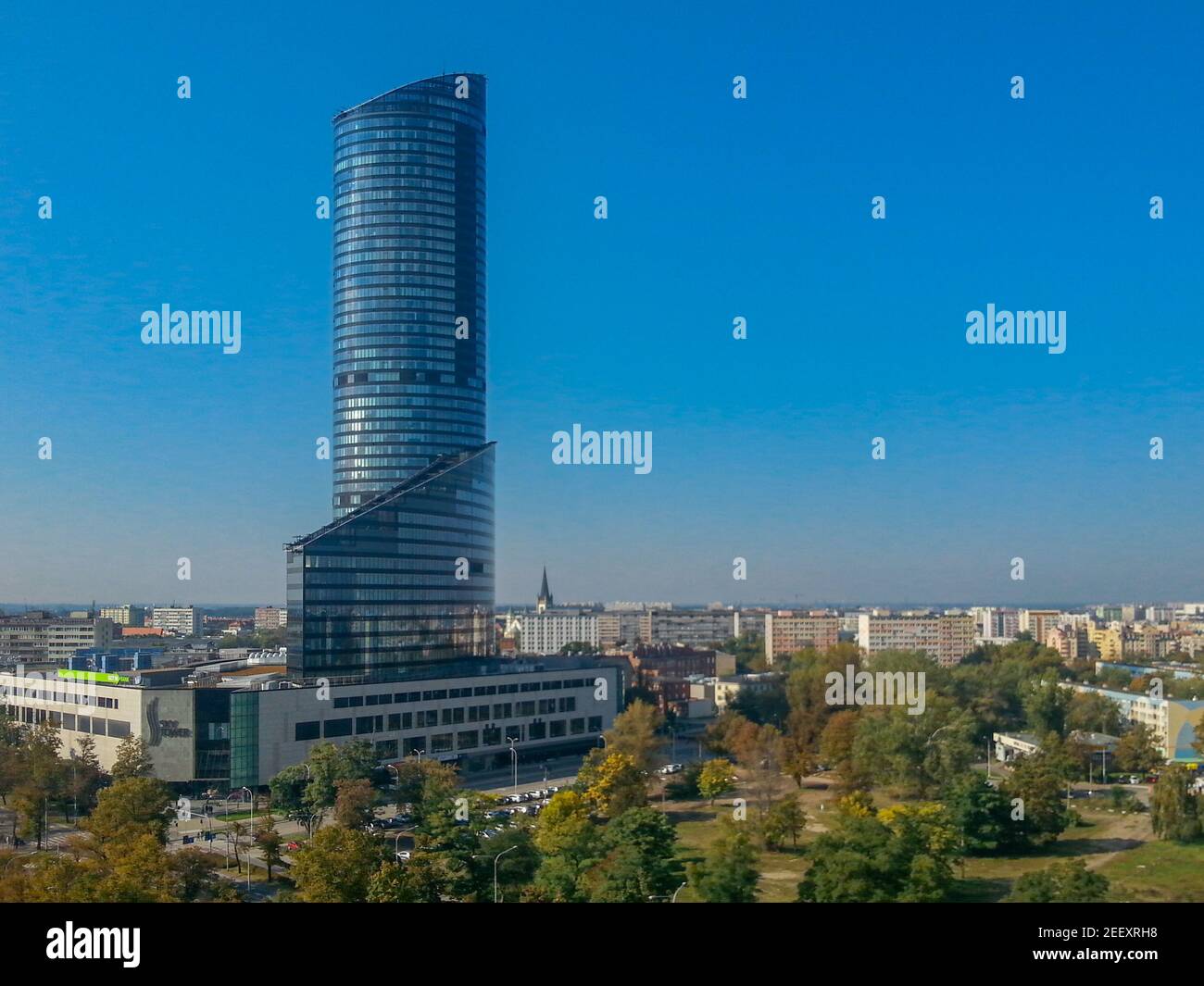 Wroclaw September 30 2017 Sky Tower at sunny morning Stock Photo - Alamy