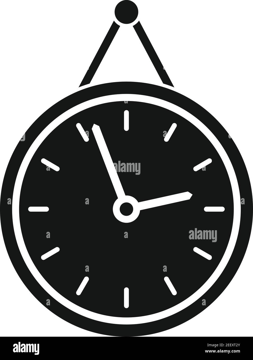 Office manager wall clock icon, simple style Stock Vector Image & Art ...