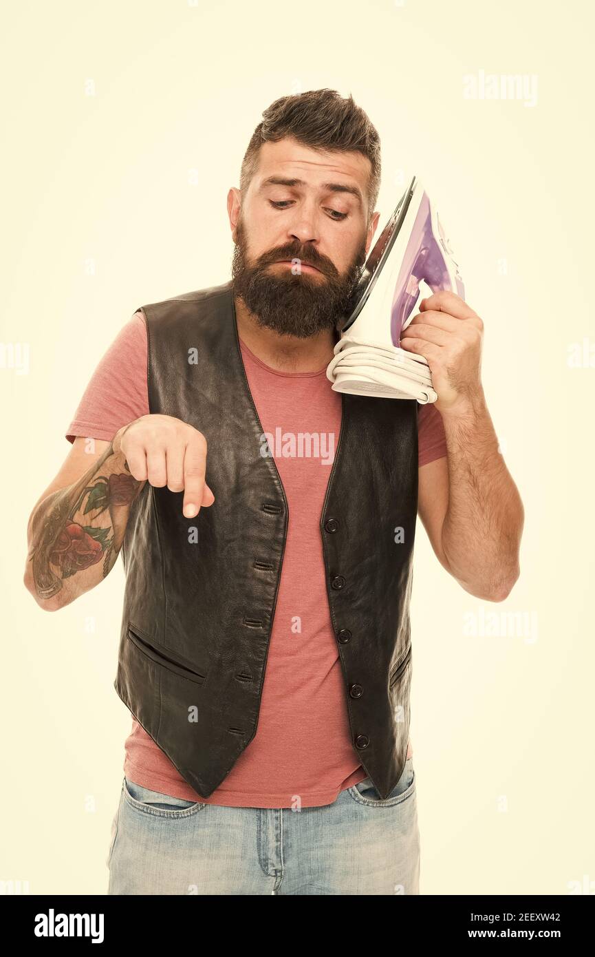 Mobile call. Mobile communication. Guy bearded hipster master of ...