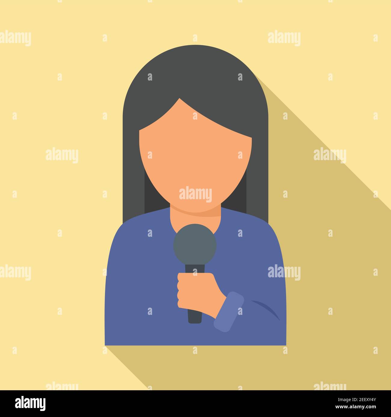 Tv reporter icon, flat style Stock Vector Image & Art - Alamy