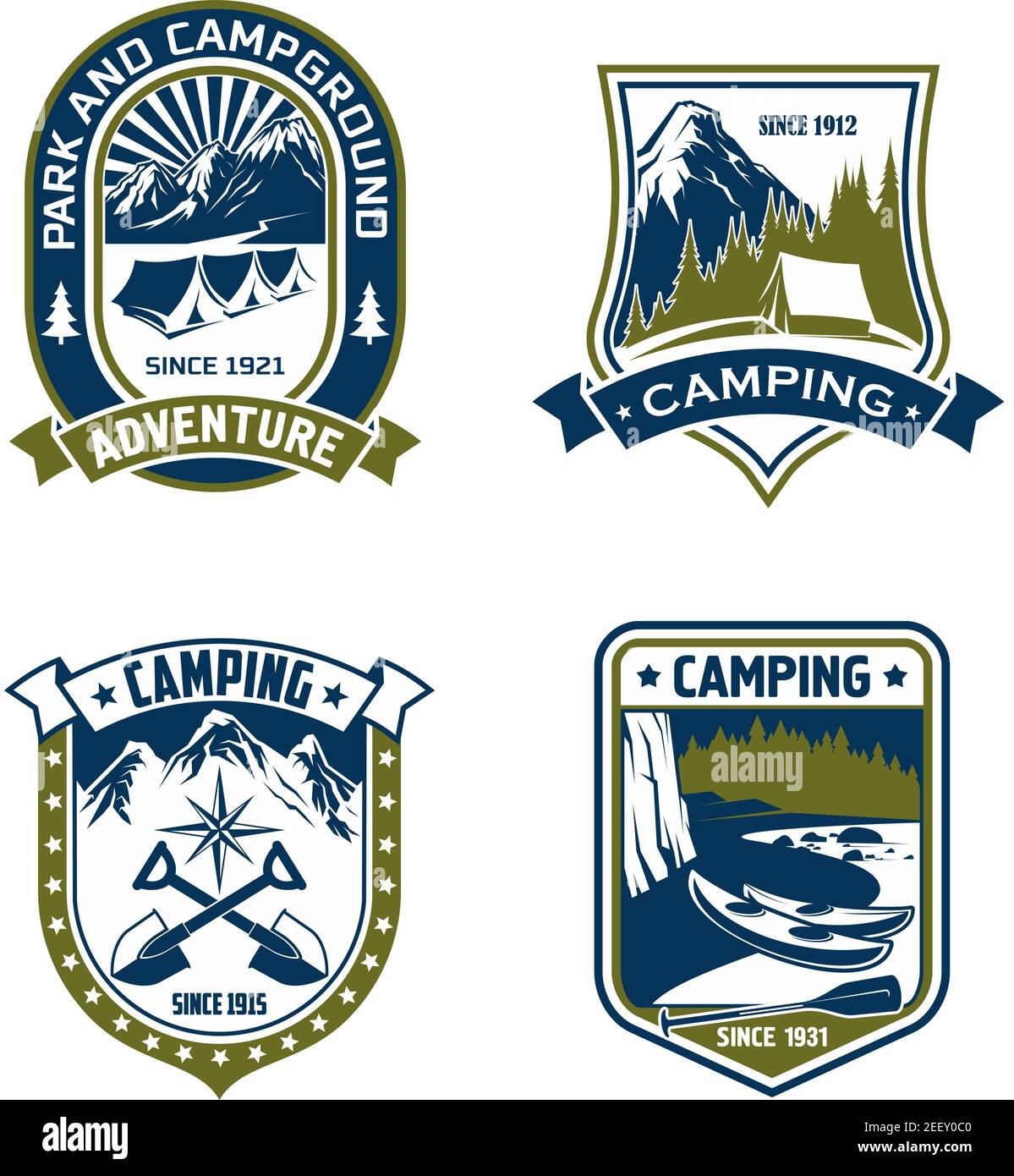 Wilderness campground Stock Vector Images - Alamy