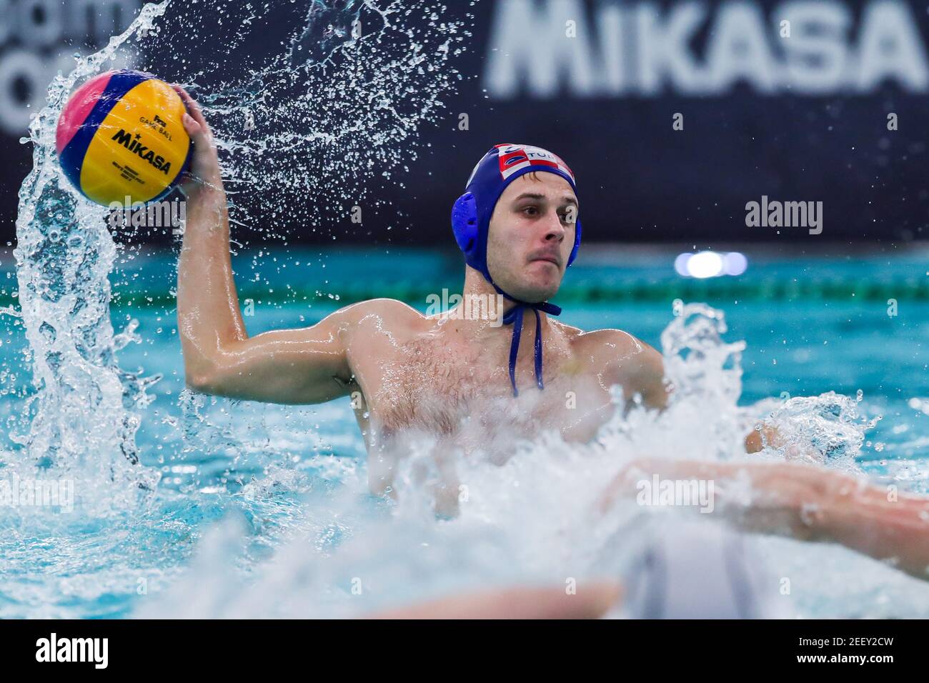 ROTTERDAM, NETHERLANDS - FEBRUARY 16: Loren Fatovic of Croatia during ...