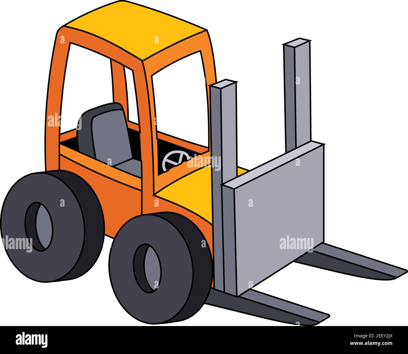 Forklift icon, cartoon style Stock Vector Image & Art - Alamy