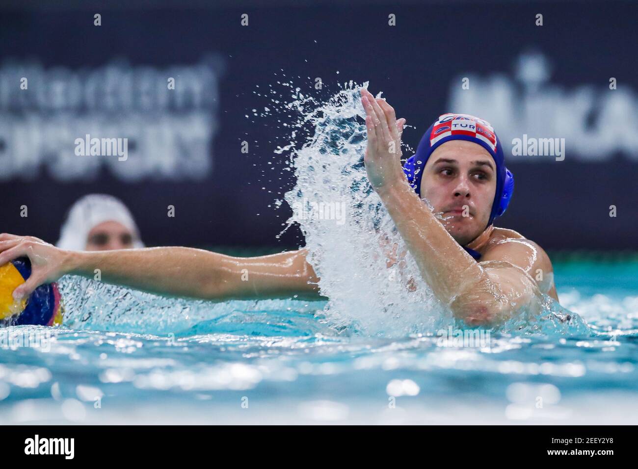 ROTTERDAM, NETHERLANDS - FEBRUARY 16: Loren Fatovic of Croatia during ...