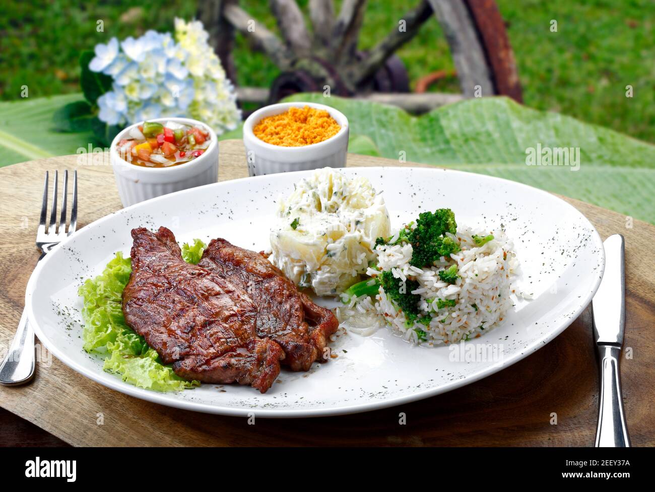 meat rice vegetables potato Stock Photo - Alamy
