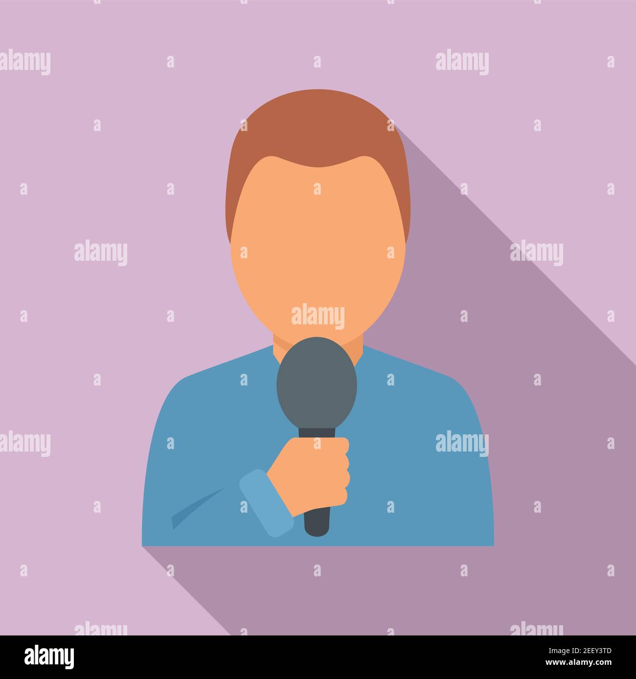 Tv presenter icon, flat style Stock Vector Image & Art - Alamy