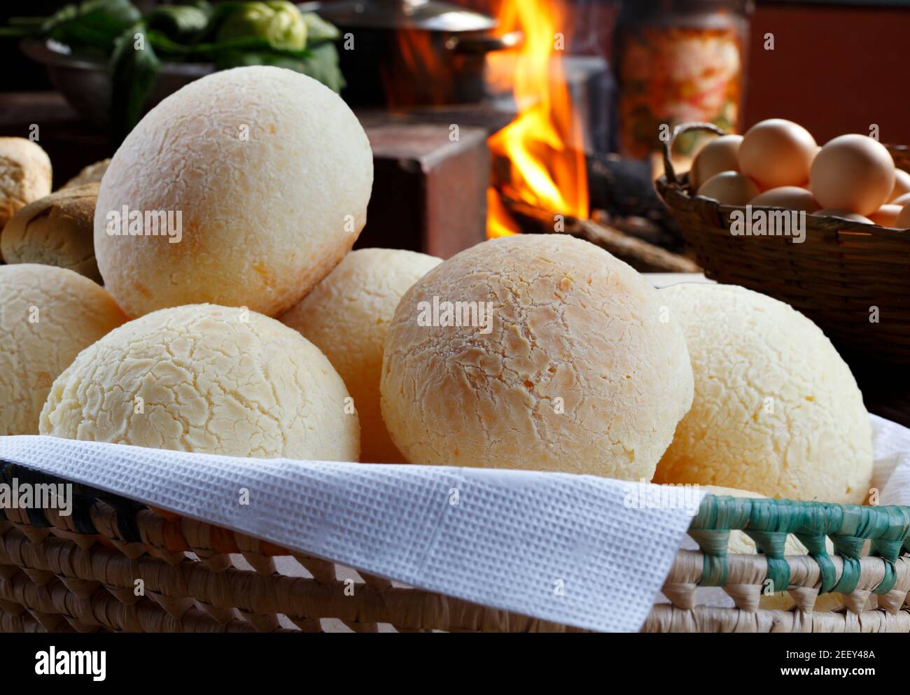 Fresh baked colombian cheese hi-res stock photography and images - Alamy