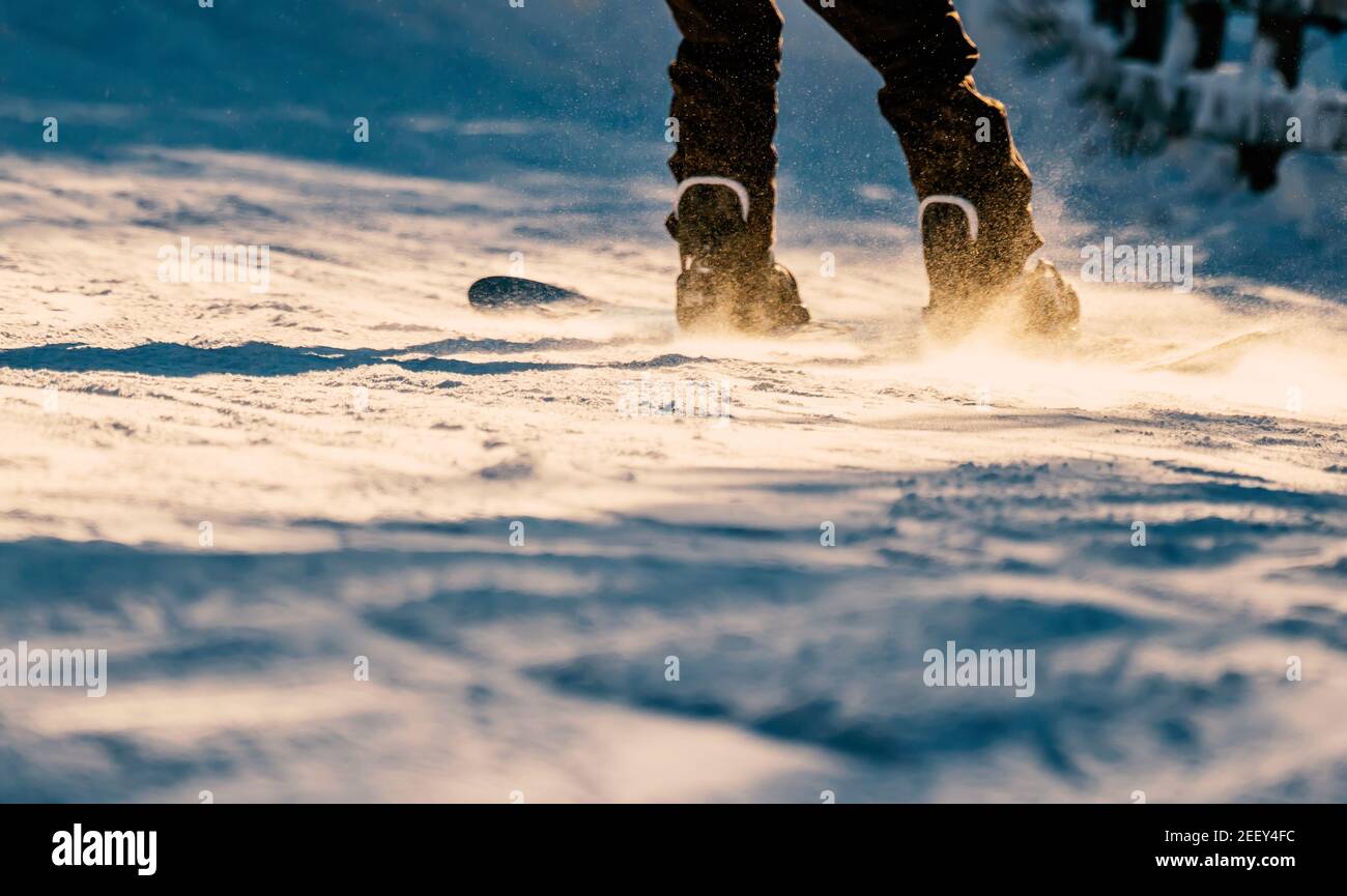 Snowboarders feet and snowboard hi-res stock photography and images - Alamy