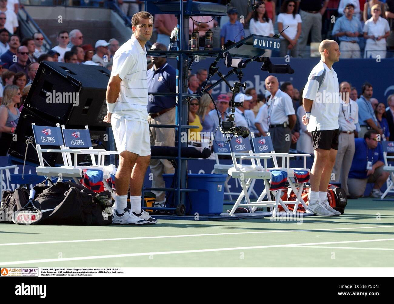 2002 us open agassi hi-res stock photography and images - Alamy