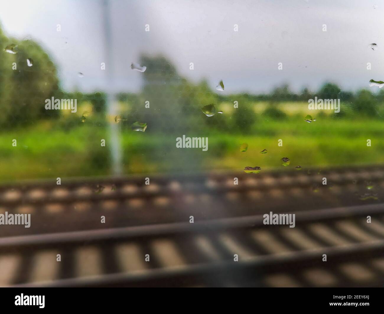 Train window rain hi-res stock photography and images - Alamy