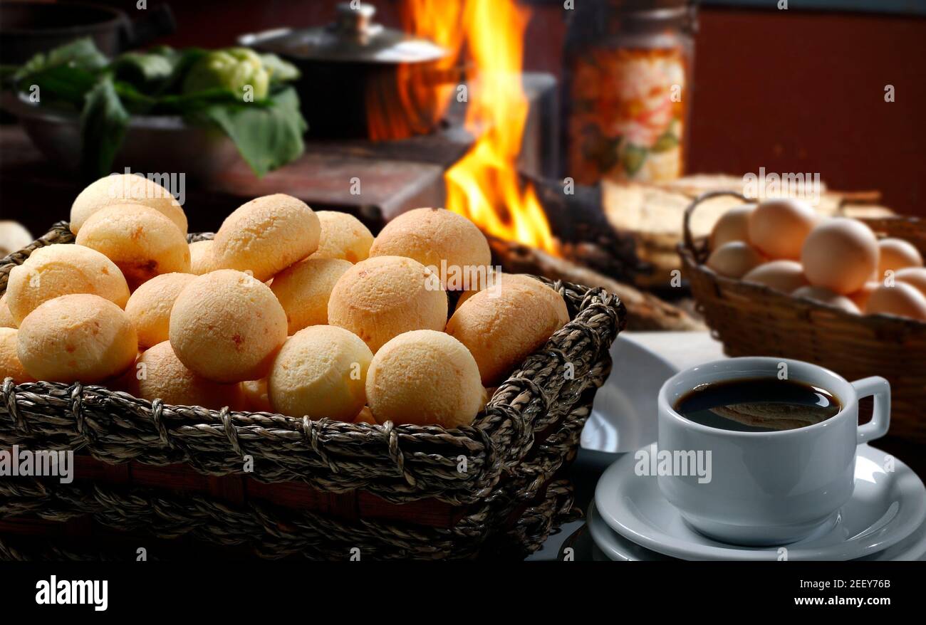 Fresh baked colombian cheese hi-res stock photography and images - Alamy