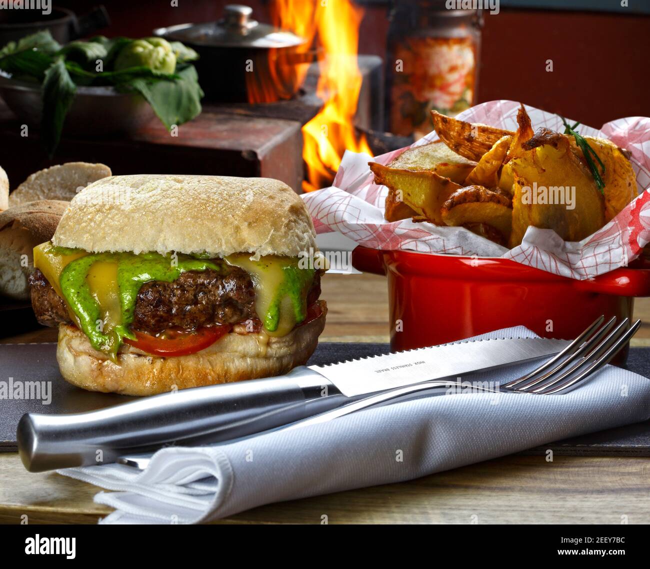 Big bun buger hi-res stock photography and images - Alamy
